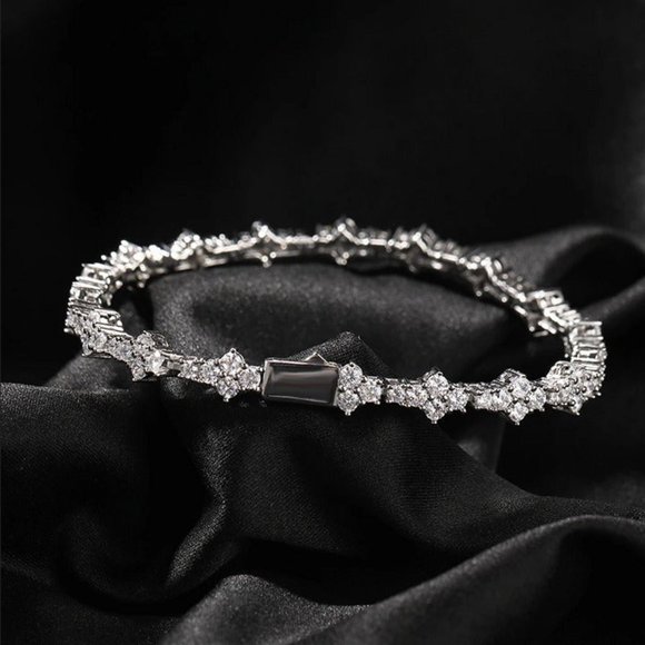 Jewelry | 8 Mens 14k White Gold 2ct Diamond Chain Bracelet 14 Karat ...